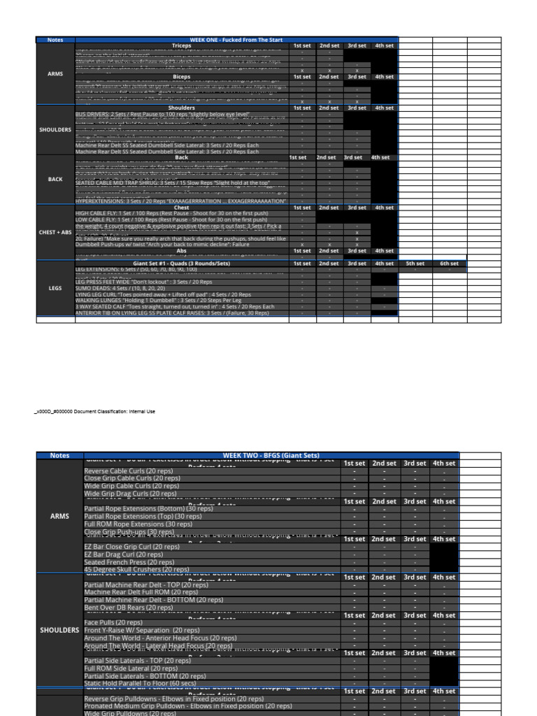 Ryan Humiston - 30 Day Full Gym Workout | PDF | Weight Training | Human ...