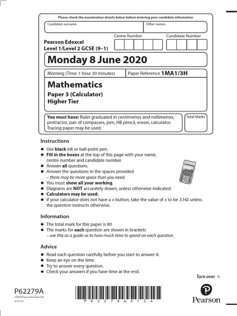 3 H 2020 Ans | PDF | Mathematics