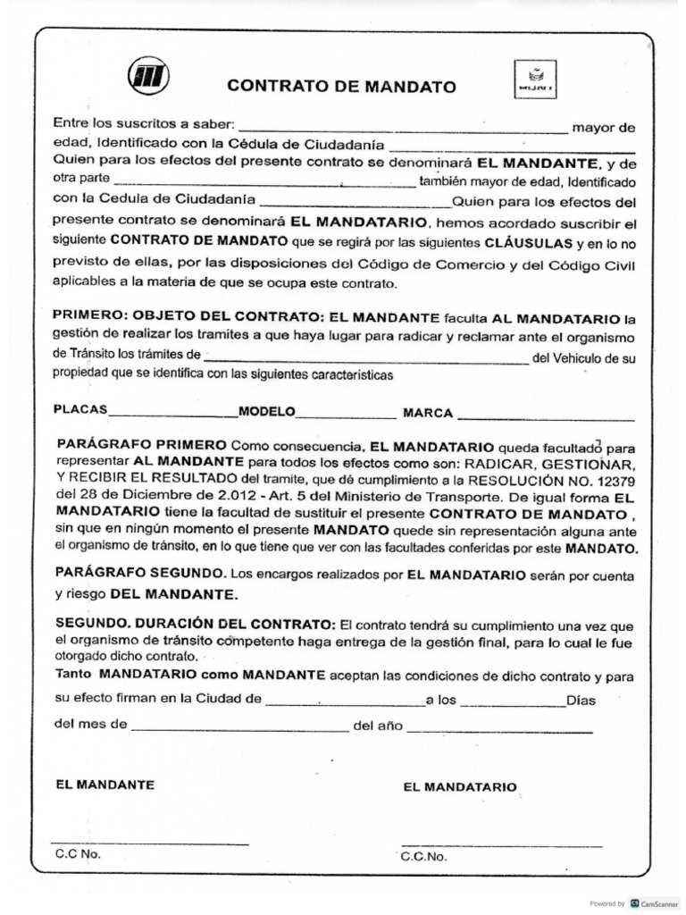 Contrato de Mandato | PDF