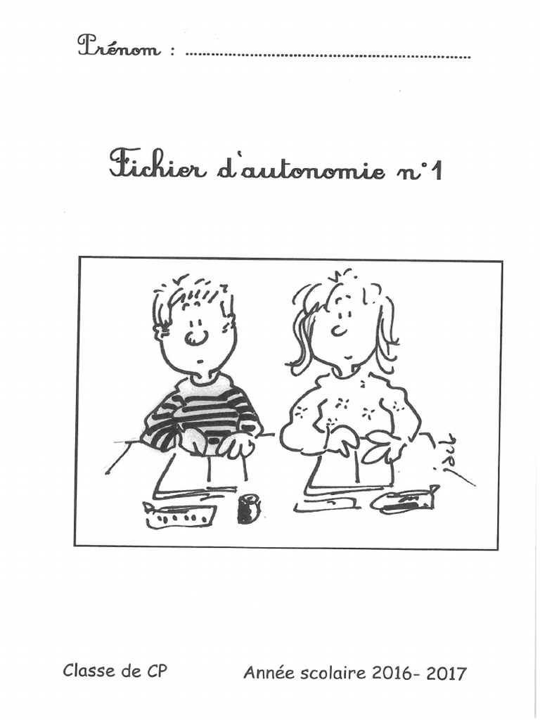 Cahier D'autonomie 1 CP | PDF