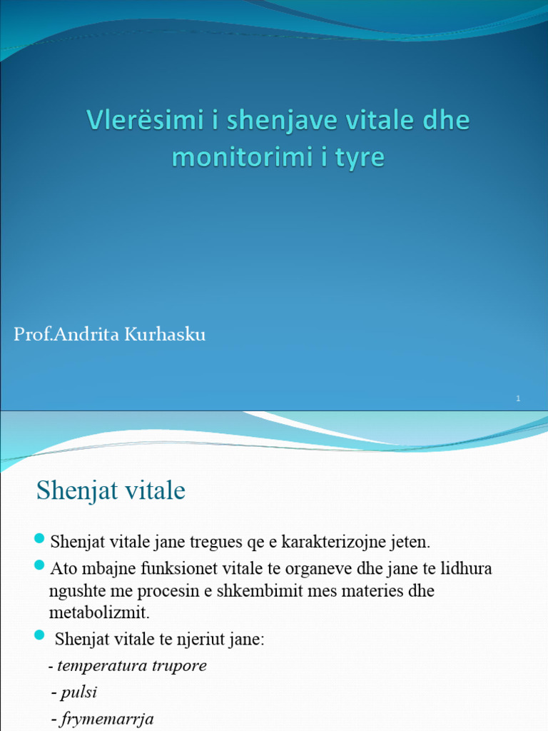 2.VlerÃ Simi I Shenjave Vitale Dhe Monitorimi I Tyre Tek Tã Lã Nduarit | PDF