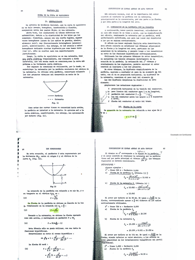 Ecuación de La Catenaria | PDF