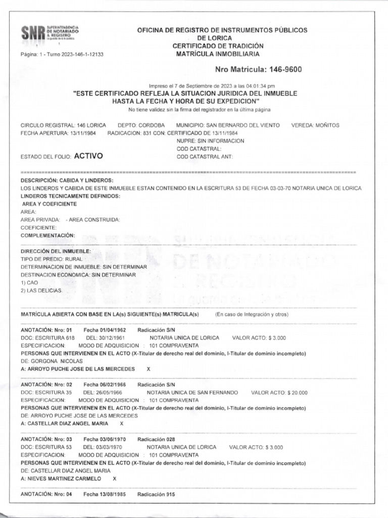 Certificado De Libertad Pdf