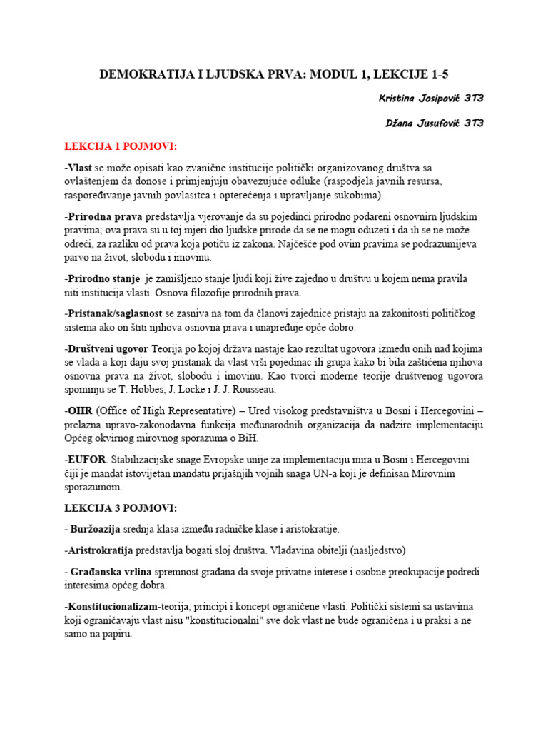 Demokratija I Ljudska Prva | PDF