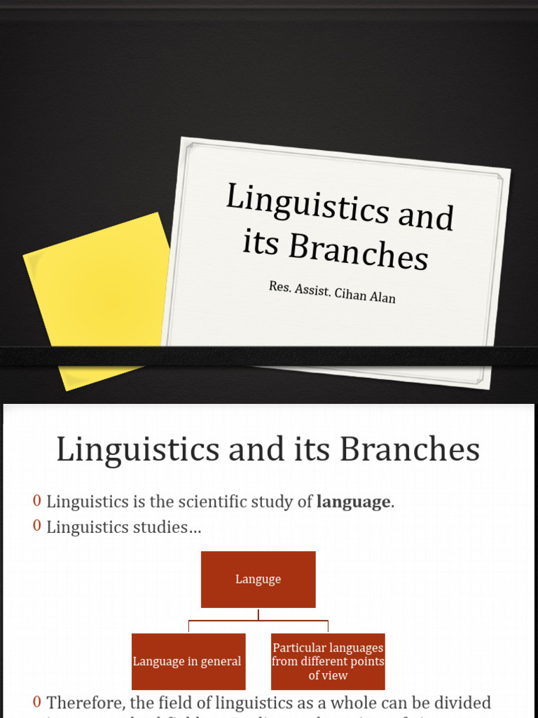 Linguistics and Its Branches | PDF | Linguistics | Grammar