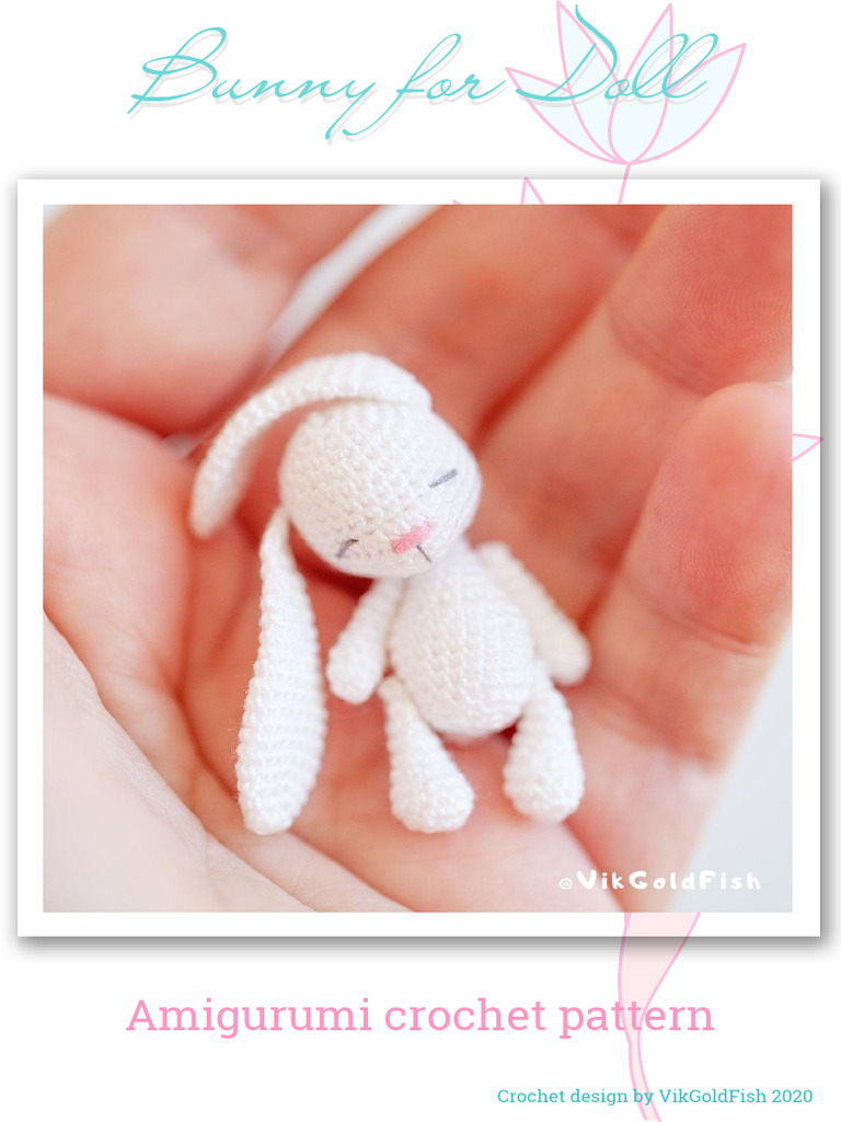 Bunny For Doll VikGoldFish | PDF | Crochet | Yarn