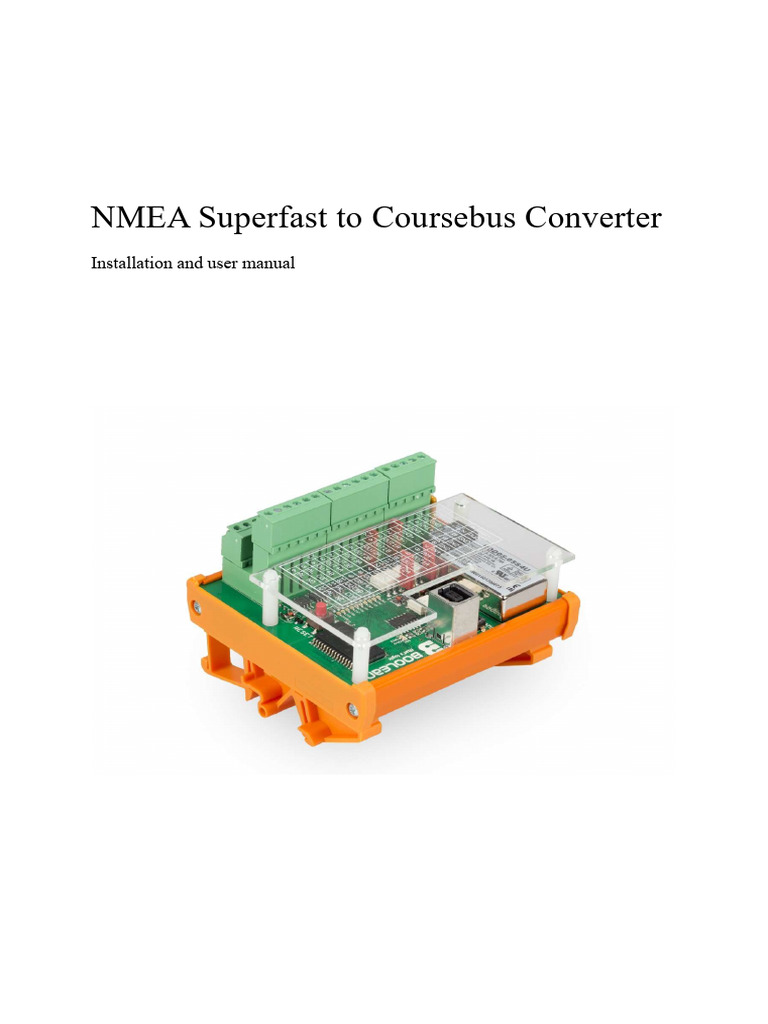 NMEA Superfast To Coursebus Converter | PDF | Power Supply | Switch
