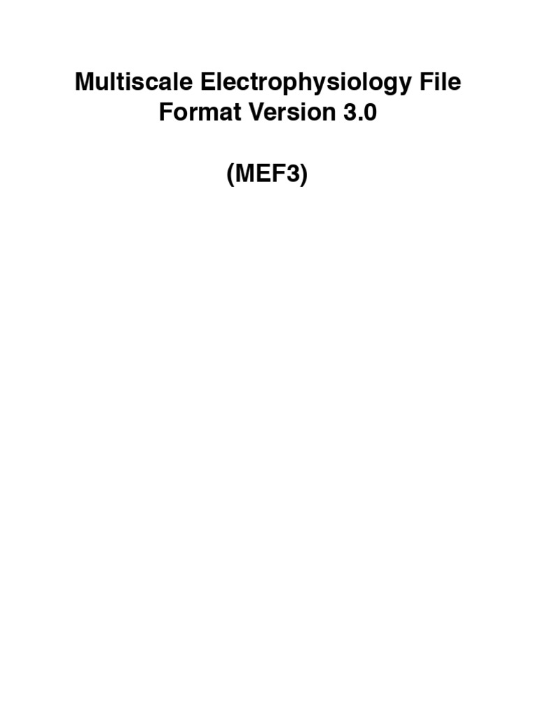 MEF 3 Specification | PDF | Data Compression | File Format