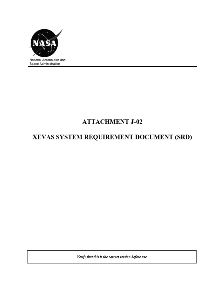 Att J-02 xEVAS System Requirements Document | PDF | International Space ...