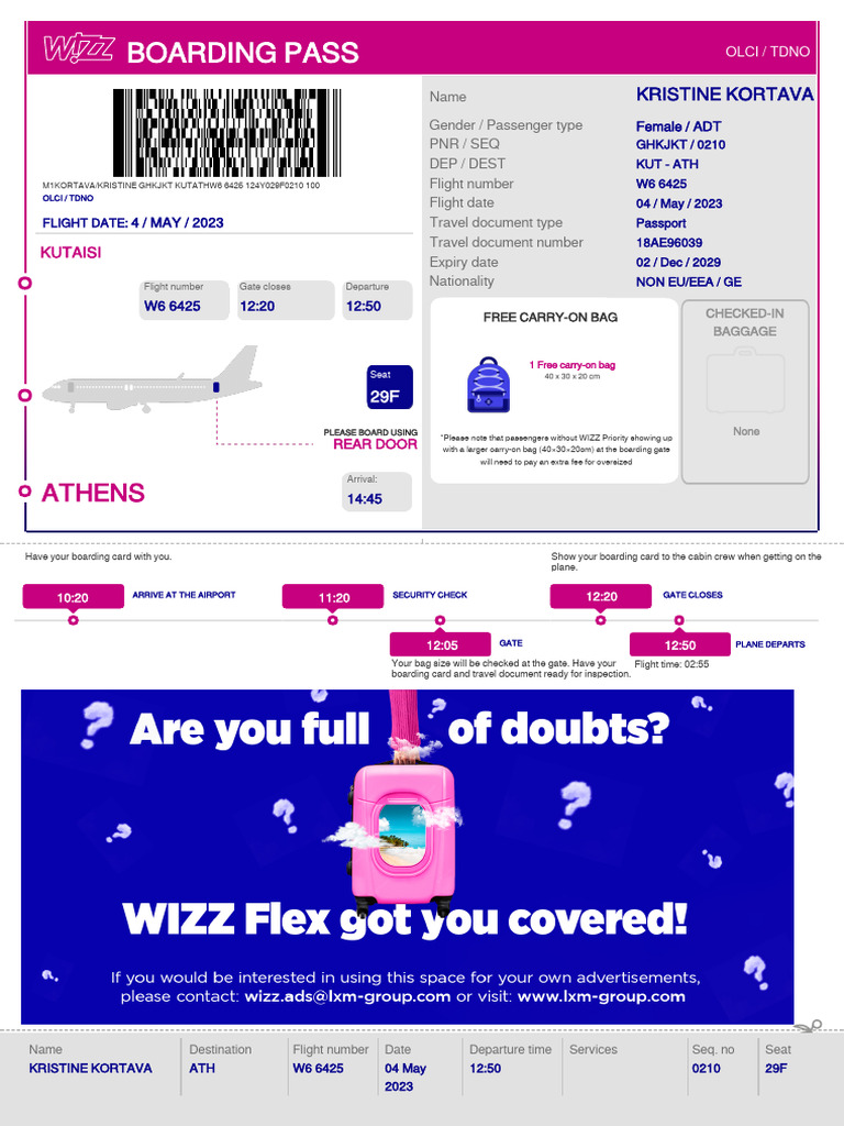 Boarding Pass: Athens | PDF | Aviation | Transport