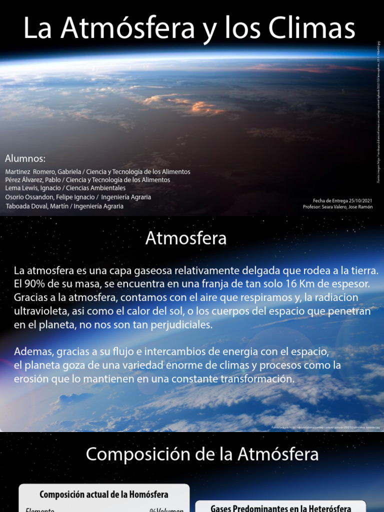 Estructura y Función de la Atmósfera | PDF | Clima templado | Clima