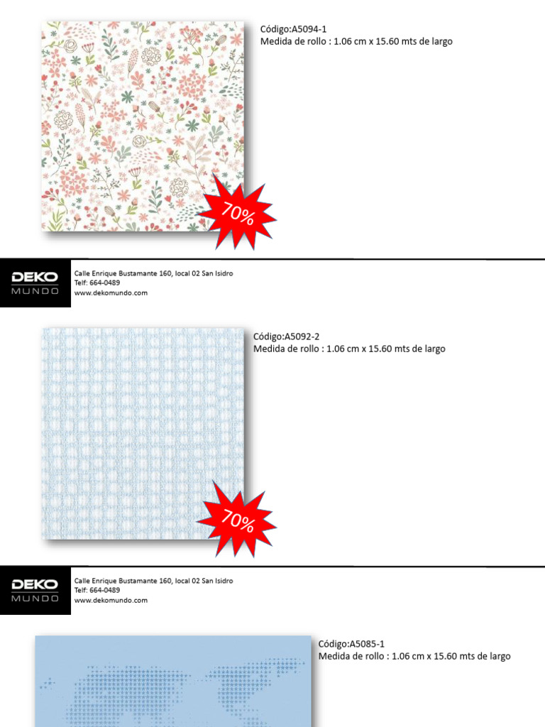 Wallpaper Dekomundo Sale | PDF | Viajes y turismo | Hogar, jardinería y bricolaje