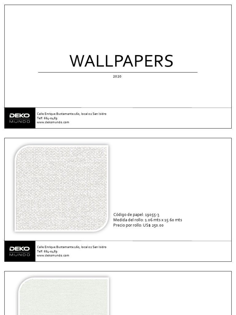 Wallpaper Dekomundo 2020 | PDF | Derecho | Hogar, jardinería y bricolaje