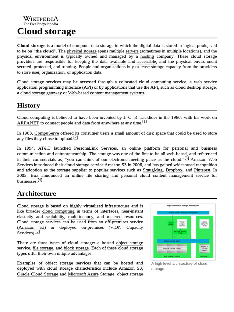 Cloud Storage | PDF | Information Science | Telecommunications