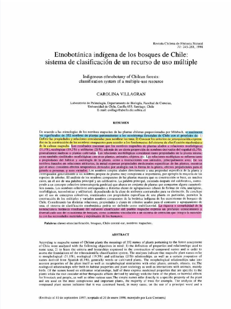 PDF Etnobotanica Indigena de Los Bosques de Chile - Compress | PDF