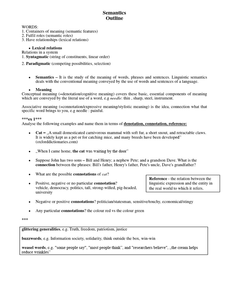 Semantics | PDF | Lexical Semantics | Human Communication Semantics | PDF | Lexical Semantics | Human Communication