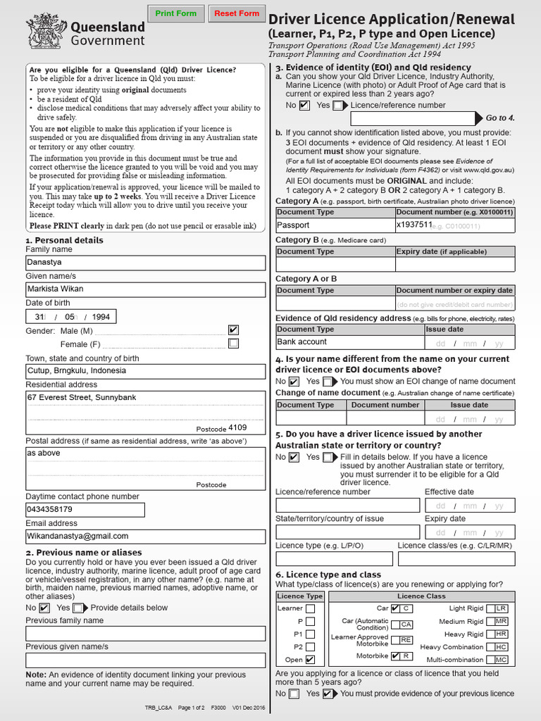F3000 CFD | Download Free PDF | Driver's License | Identity Document