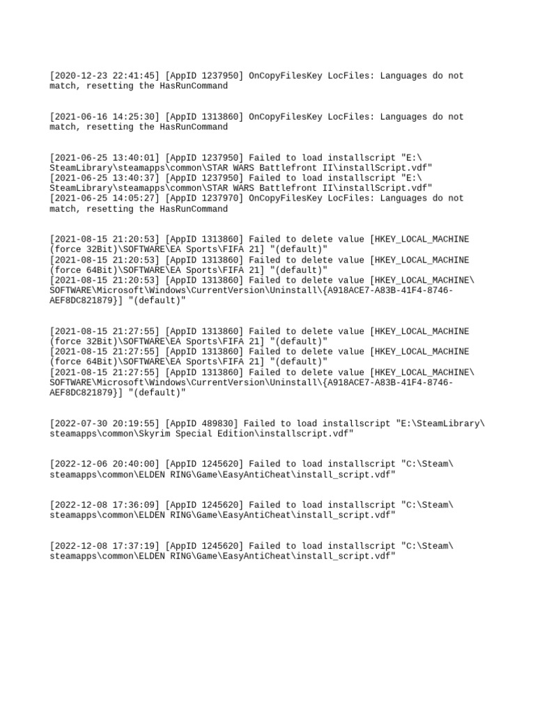 Installscript Log | PDF