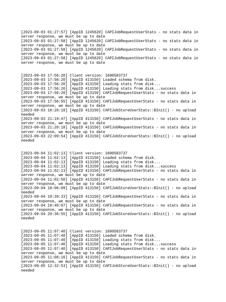 Stats Log | PDF | Server (Computing) | Client (Computing)