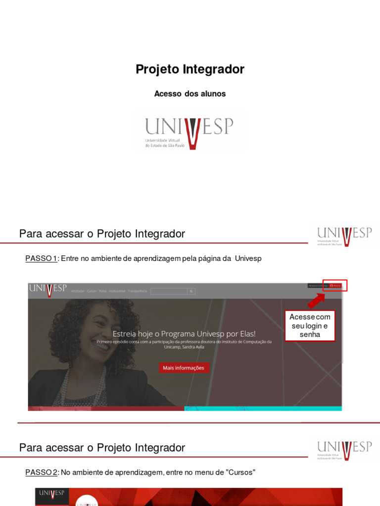 Acesso ao Projeto Integrador Univesp | PDF