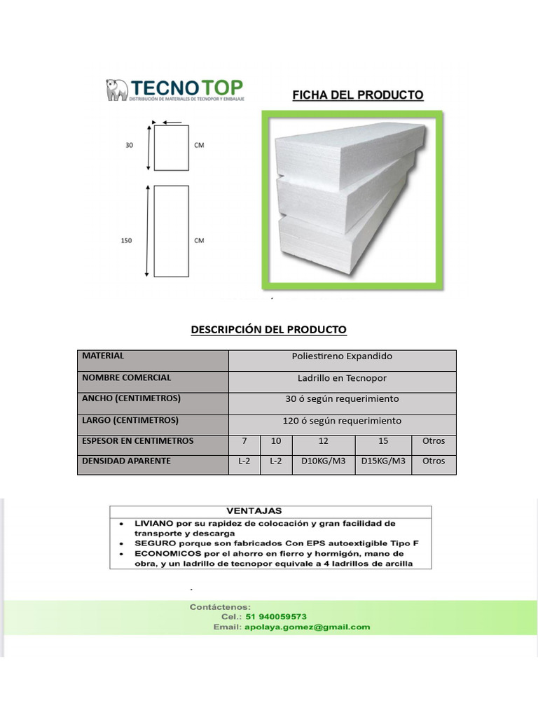 Ficha Tecnica Tecnotop Peru | PDF