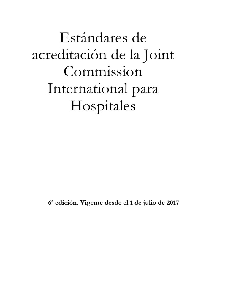 Jci Manual Español 6ta Edicion | Descargar gratis PDF | Hospital ...