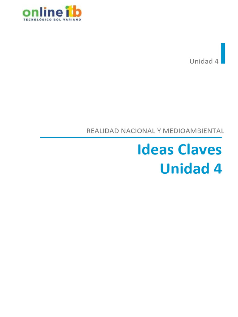 Ideas Claves de Unidad 4 | PDF