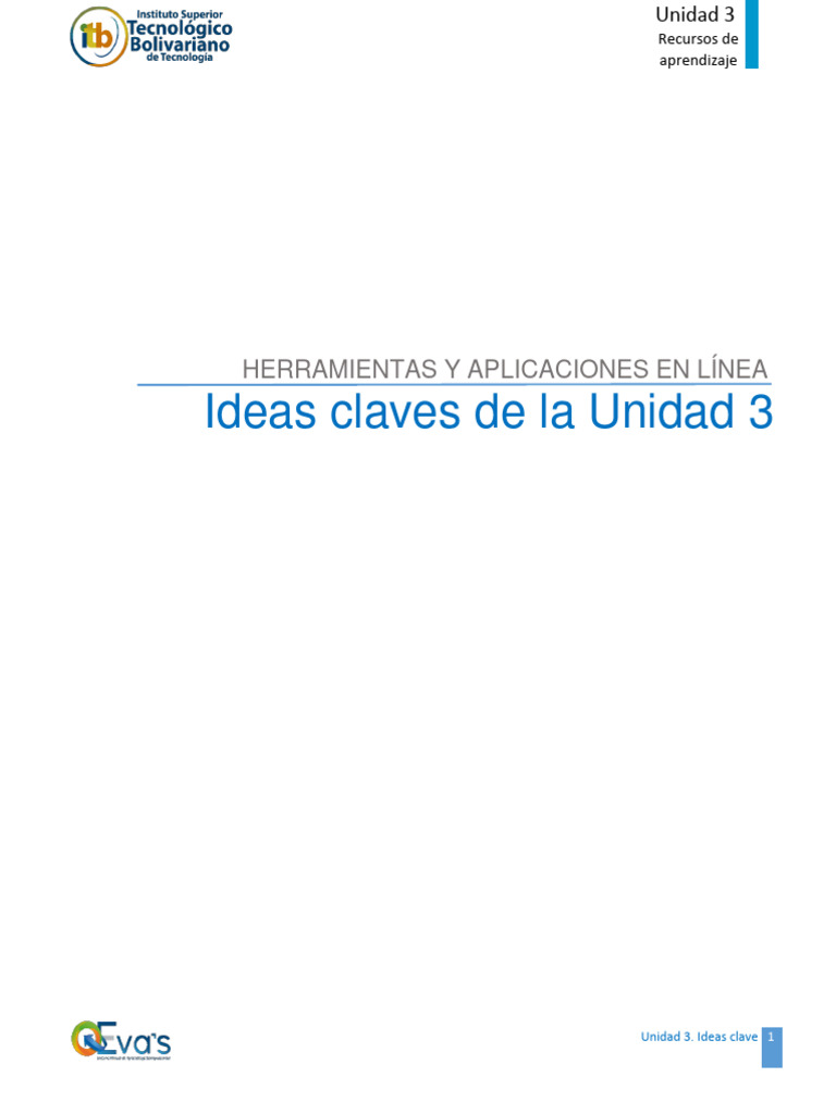 Ideas Claves de La Unidad 3 | PDF
