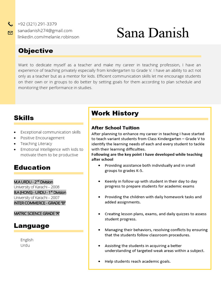 CV Template 0019 | PDF | Teachers | Lesson Plan