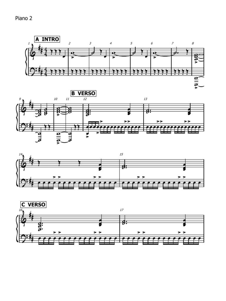 Piano Sheet Music Notation Guide | PDF