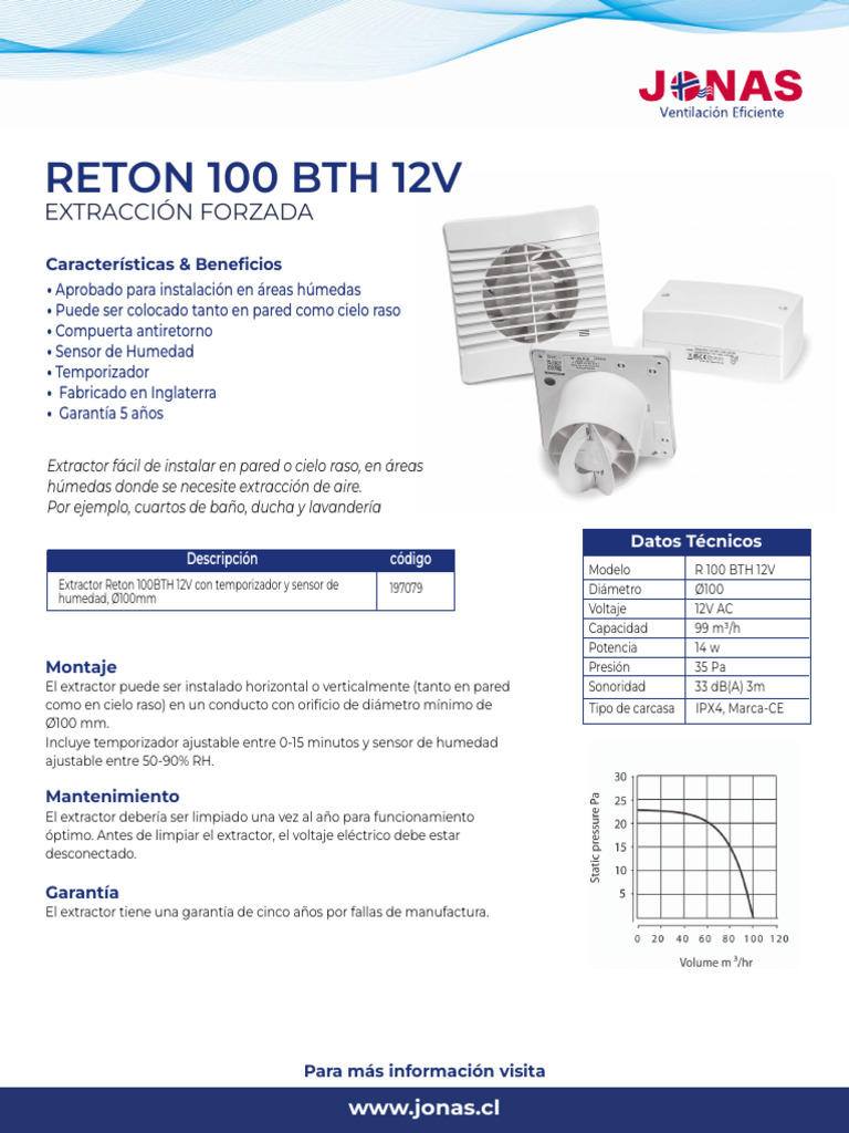 FT Extractor RETON 100 BTH 12v | PDF