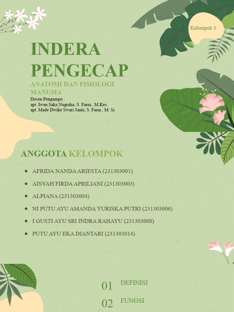 Fungsi dan Struktur Indera Pengecap | PDF | Kesehatan Holistik