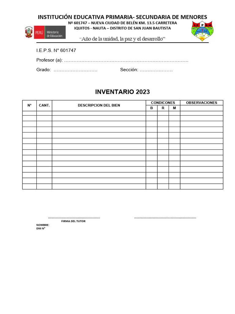 Inventario 2023 | PDF
