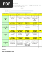 Costume Parade Grading Rubric | PDF | Costume