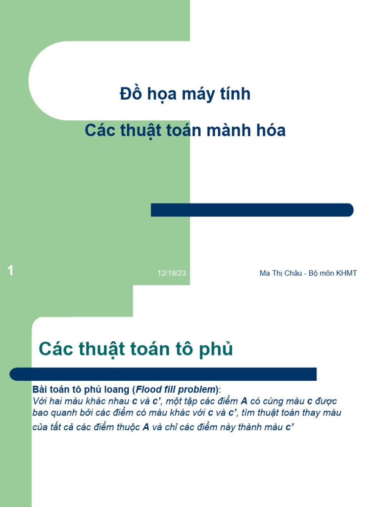 Lect4 CacThuatToanManhHoa | PDF