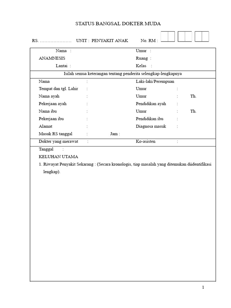 Status Bangsal Koas | PDF