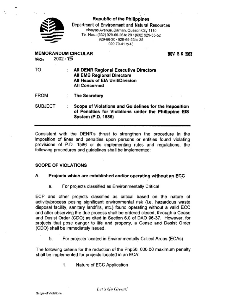 Mc 2002 15 Scope Of Violations And Guidelines For The Imposition Of