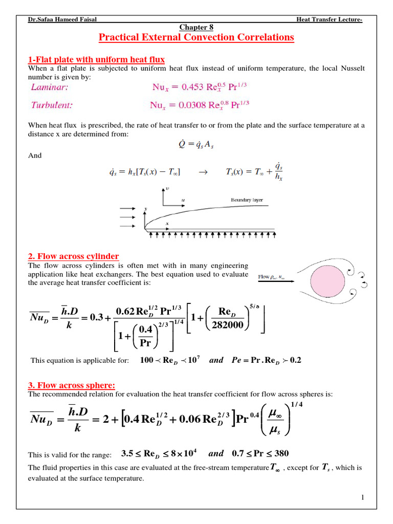 8-Practical Convection Correlations | PDF | Heat Transfer | Convection