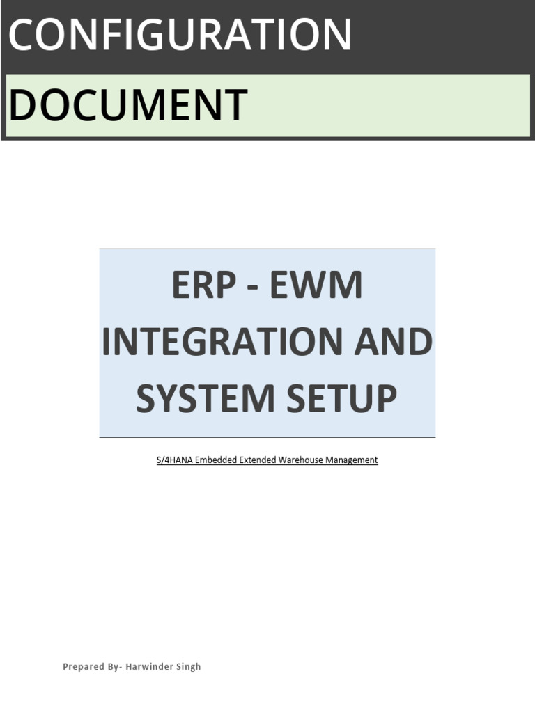 ERP-EWM Integration and System Setup | PDF | Enterprise Resource Planning | Logistics
