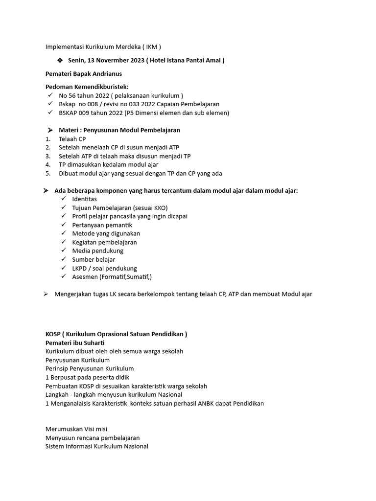 Implementasi Kurikulum Merdeka | PDF