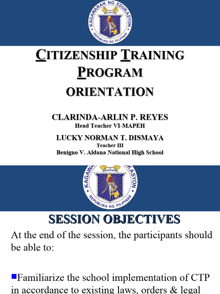 Citizenship Training Program 2023 2024 | Download Free PDF | Citizenship