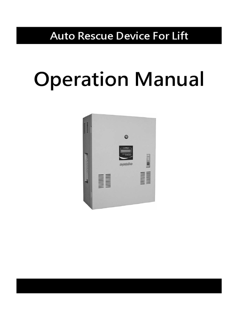 ARD Manual | PDF | Elevator | Battery Charger