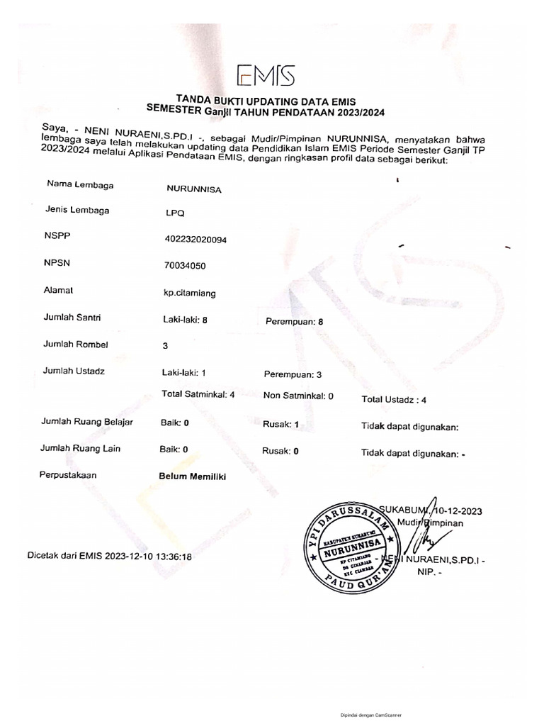 BAP Emis Paudq | PDF