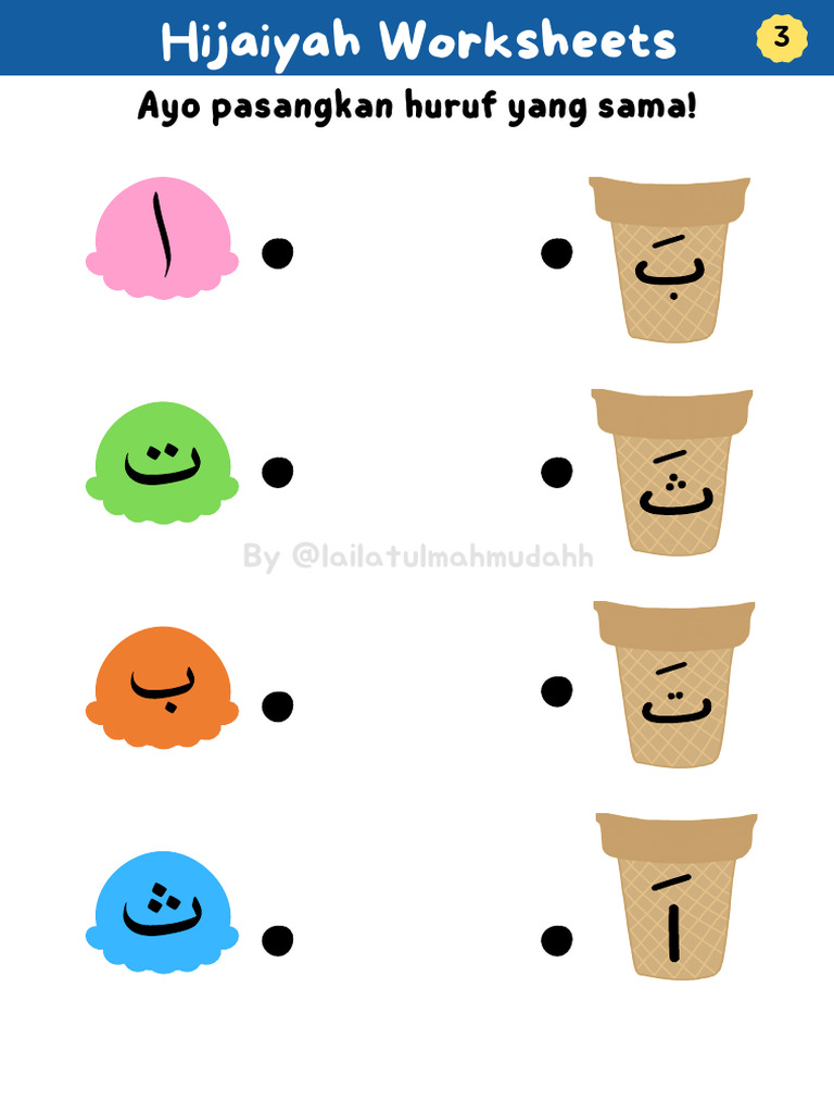 Hijaiyah Worksheets (1) - Organized | PDF