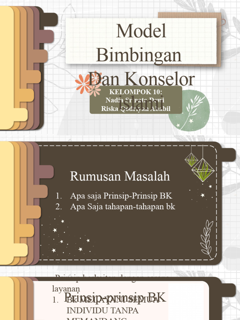 PPT MODEL BIMBINGAN DAN KONSELING | PDF