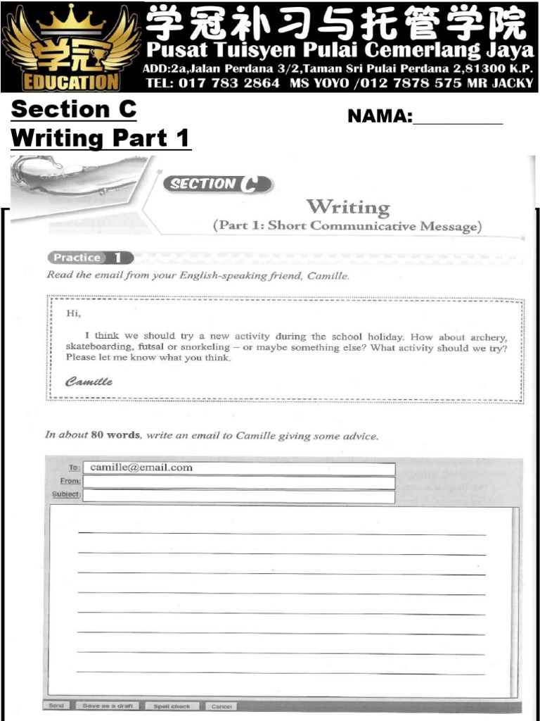 Section C Writing part1 | PDF Section C Writing part1 | PDF