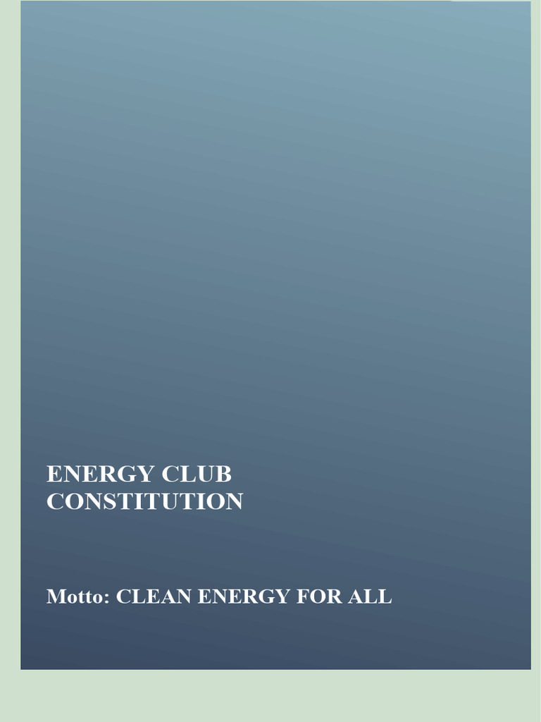 Energy Club Constitution | PDF | Voting | Elections