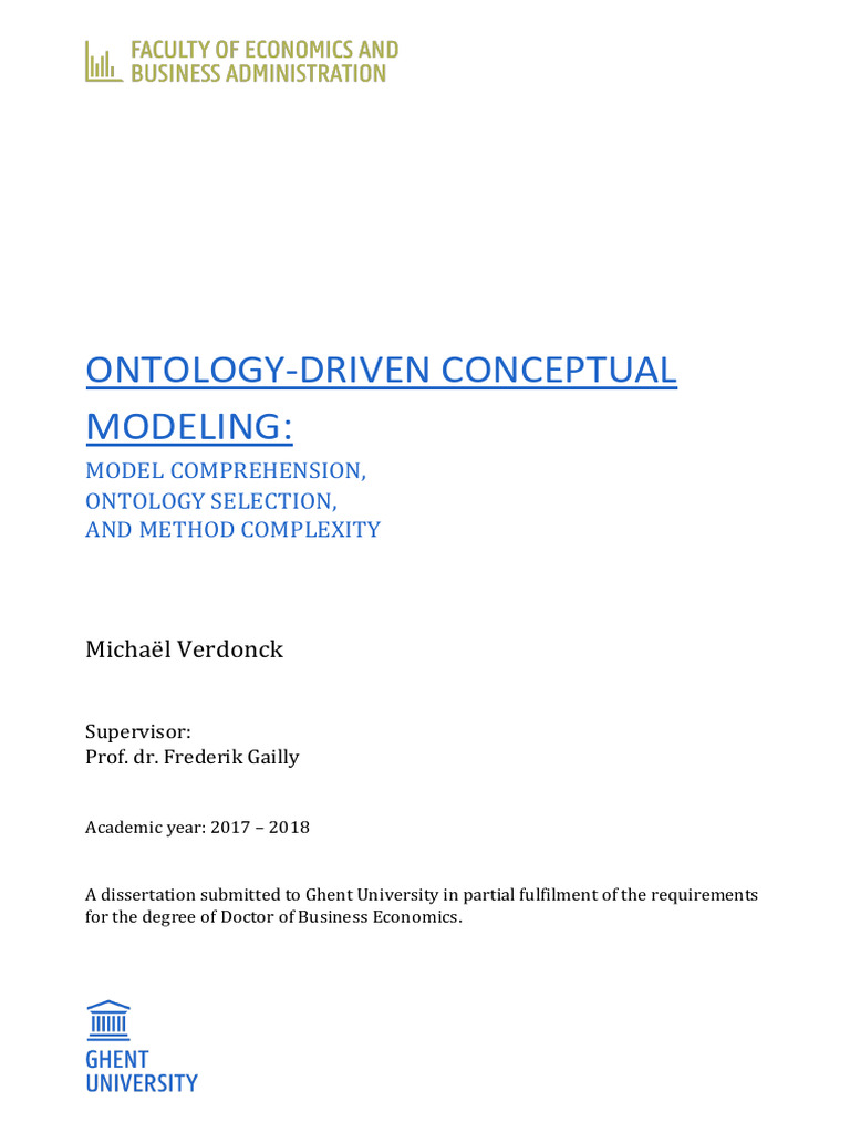 Ontology-Driven Conceptual Modeling - Model Comprehension, Ontology Selection, and Method ...