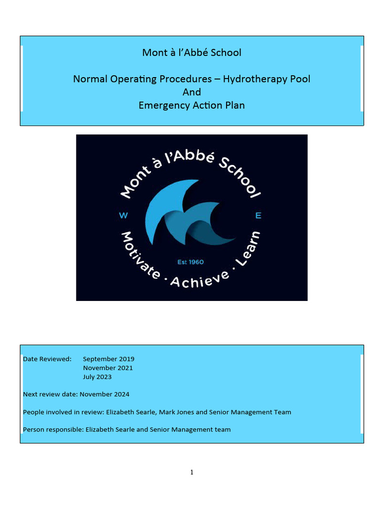 2023 NOP EAP Hydrotherapy Pool | PDF | Swimming | Swimming Pool