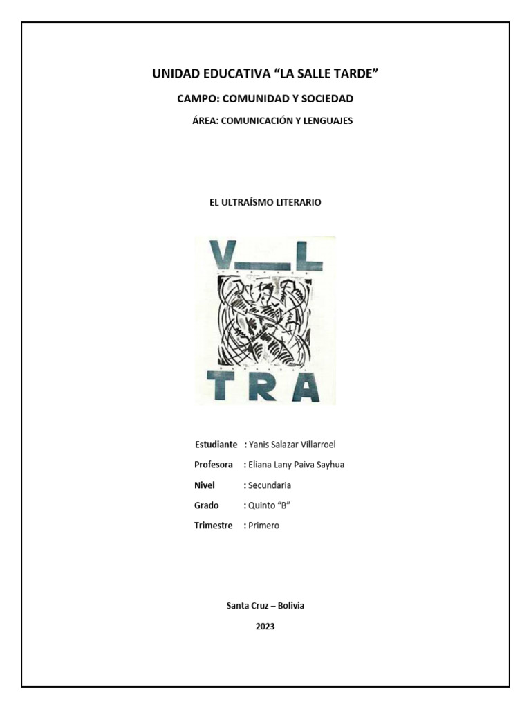 El Ultraísmo | PDF | Movimientos literarios | Movimientos